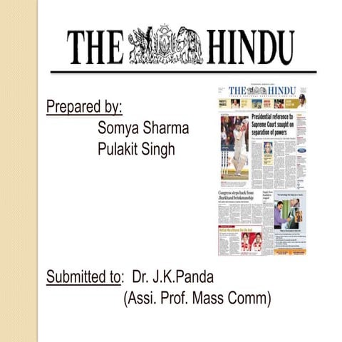 The Hindu: newspaper | PPTX