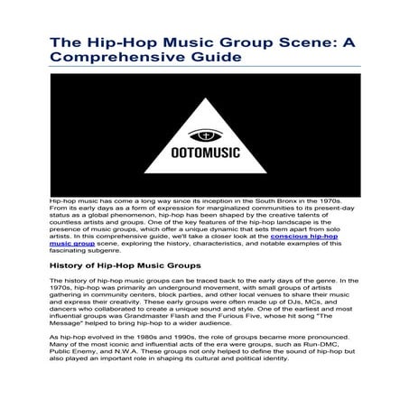 The Hip -Hop Music Group Scene - A Comprehensive Guide.pdf