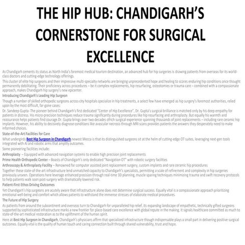 Skilled Laparoscopic Surgeon in Chandigarh | PDF
