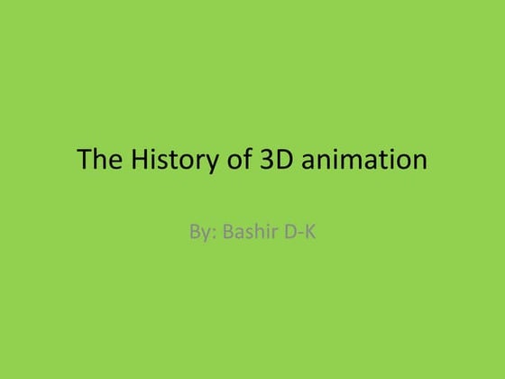 CGI Animation | PPT