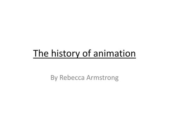 Timeline of animation | DOC