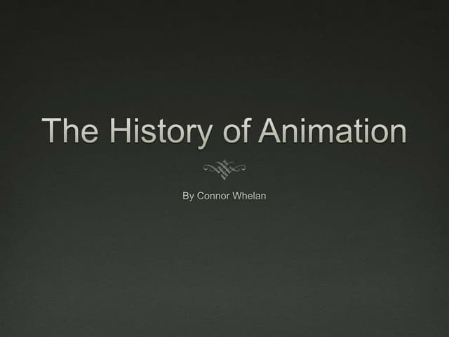 Timeline of animation