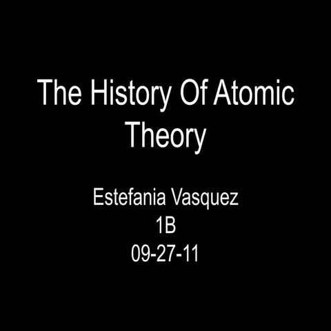 The history of atomic theory (1) | PPTX