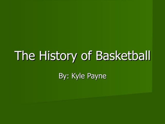 History of Basketball | PPT