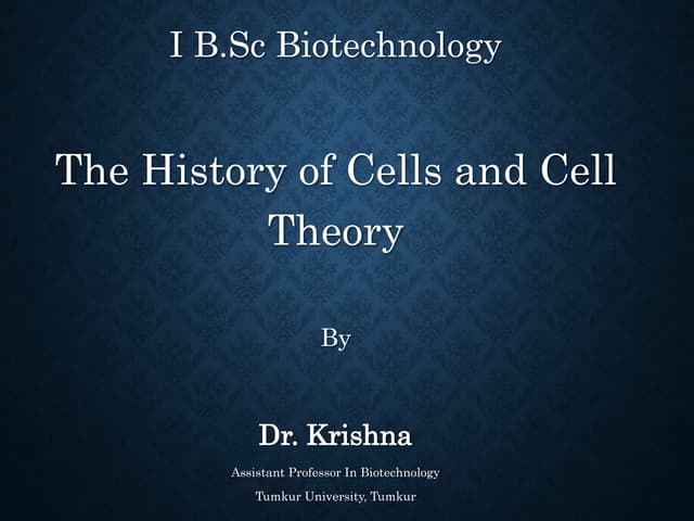 Cell and cell theory | PPTX