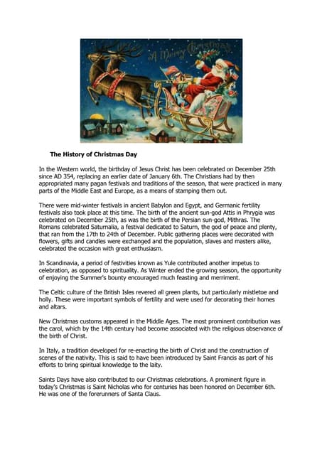 The Real History Of Christmas | PDF
