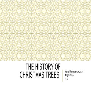 The history of christmas trees | PPTX
