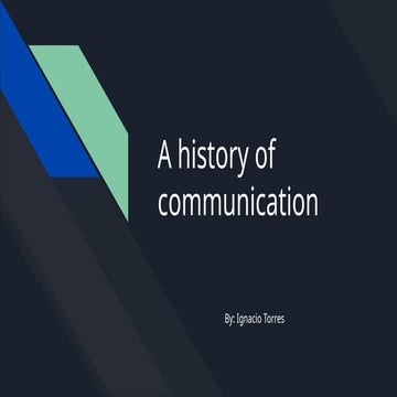 The History Of Communication for design. | PPTX