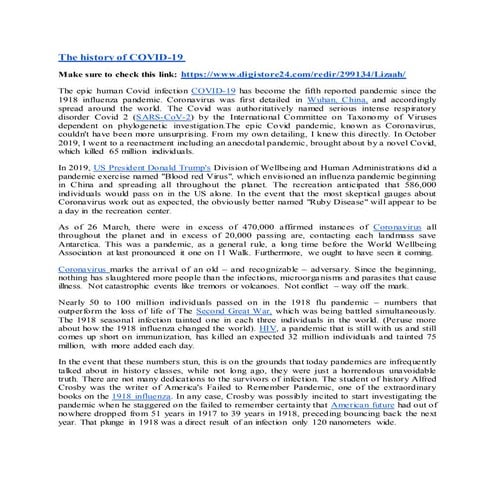 THE REAL HISTORY OF COVID-19 | PDF