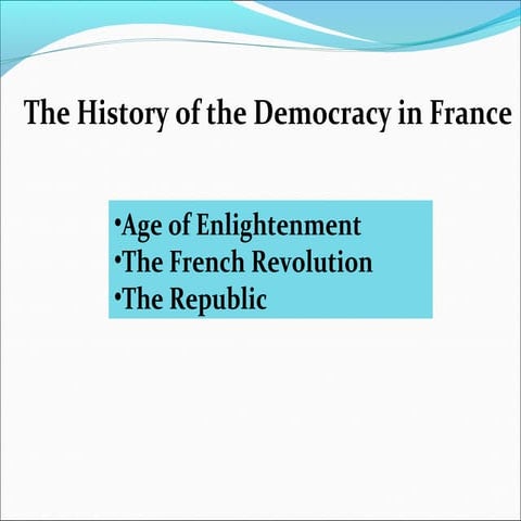 The History of Democracy in France | PPT
