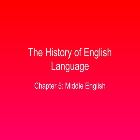 History of the English language