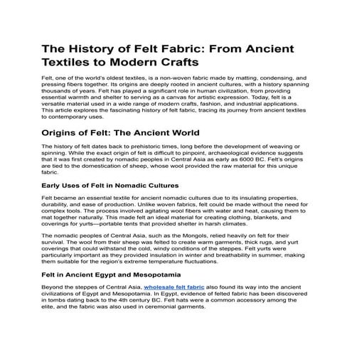 The History of Felt Fabric_ From Ancient Textiles to Modern Crafts.pdf