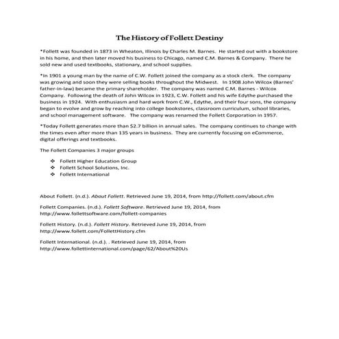 Follett destiny | PDF