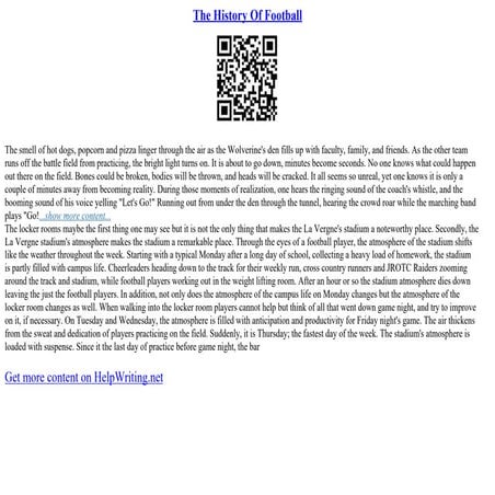 The History Of Football | PDF