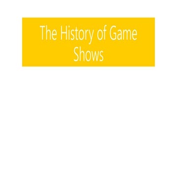 The history of game shows | PPT