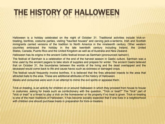 History of halloween | PDF