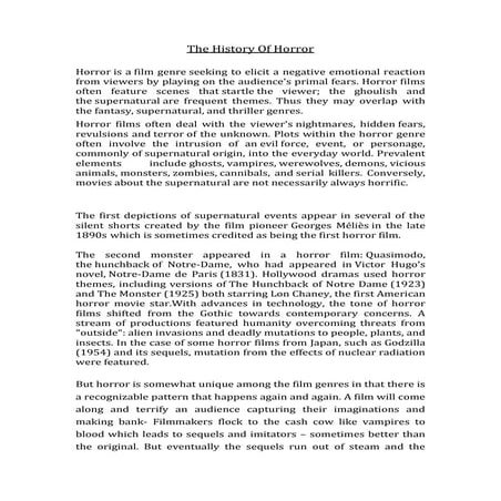 Sub-genre 1 - Vampires + Gothic | PPTX