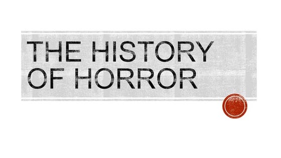What is horror | PPTX