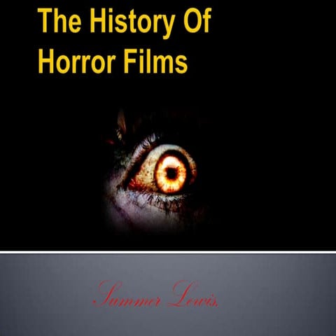 The history of horror films | PPT