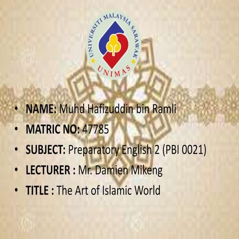 The art of islamic world | PPT