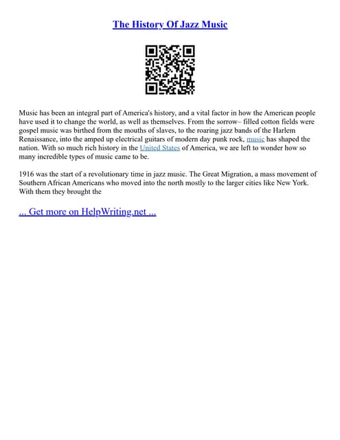 Jazz Music | PPT | Jazz | Music