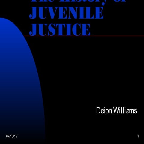 The history of juvenile justice | PPT