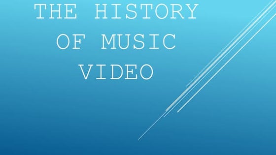 History of music video | PPT