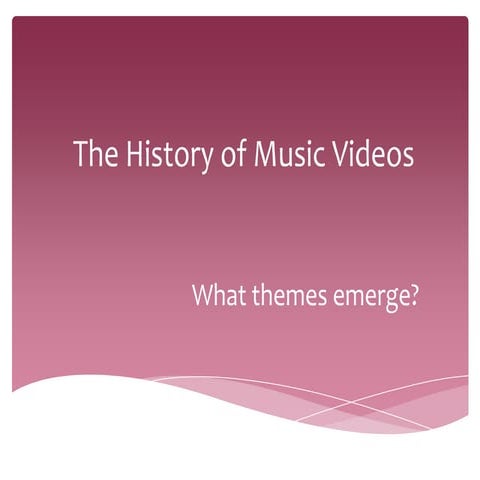 The history of music videos | PPT