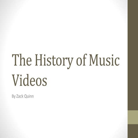 History of music videos | PPTX