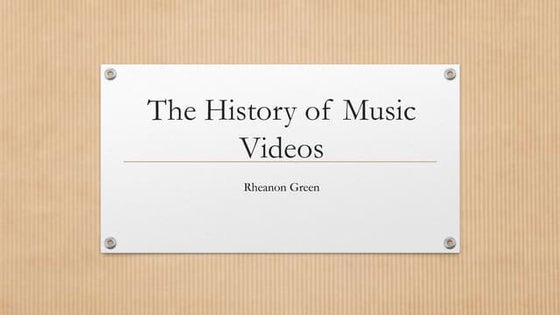 History of music video | PPTX