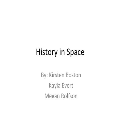 The History Of Space | PPT