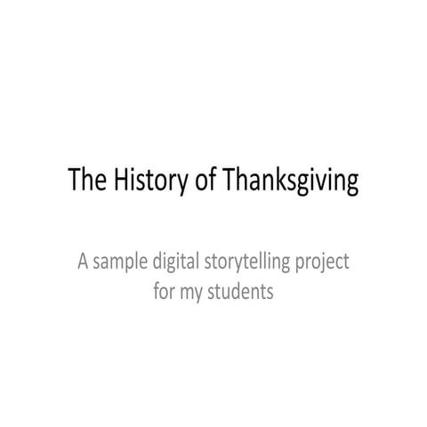 Thehistoryofthanksgiving pptx | PPT
