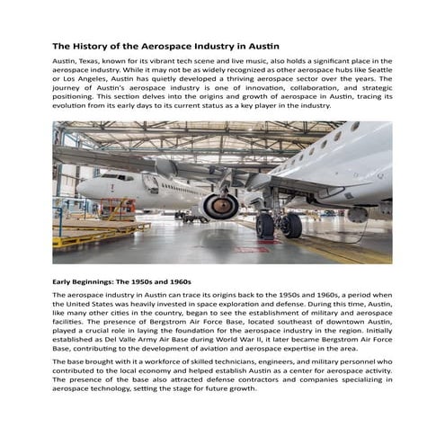 The History of the Aerospace Industry in Austin | PDF