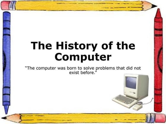 Computer history timeline | PPTX | Computing | Technology & Computing