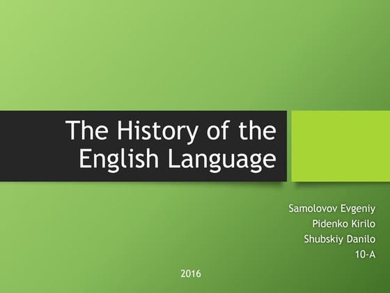 History of English Language | PPTX