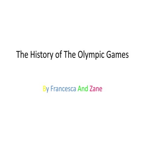 The history of the olympic games | PPTX