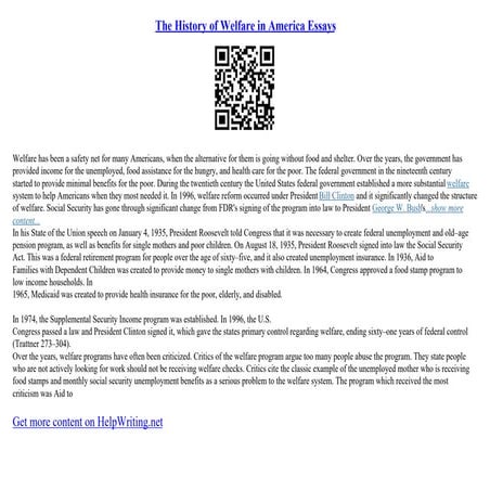 Essay On Social Welfare | PDF