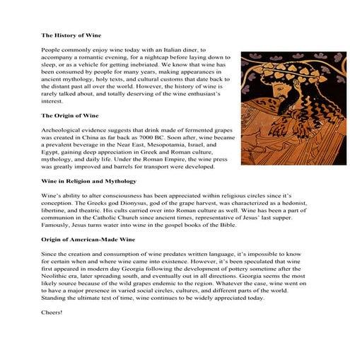 The History of Wine | PDF