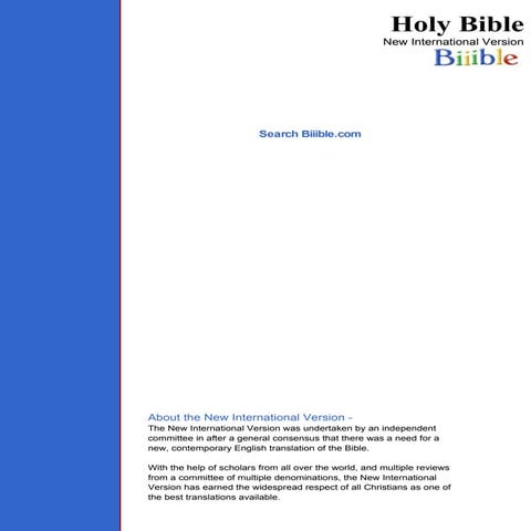 The holy bible new international version - niv (pdf) | PDF