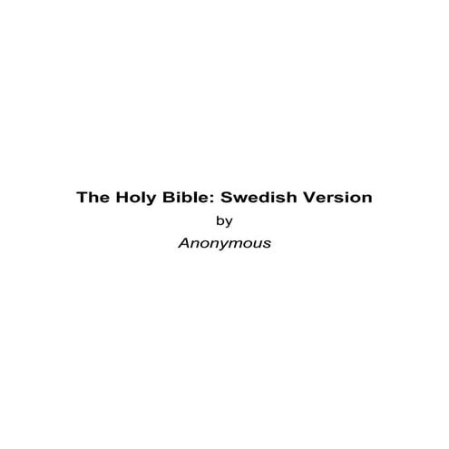 The holy bible_in_swedish | PDF