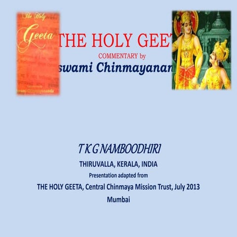 The holy geeta general introduction | PPTX