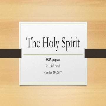 The holy spirit | PPT