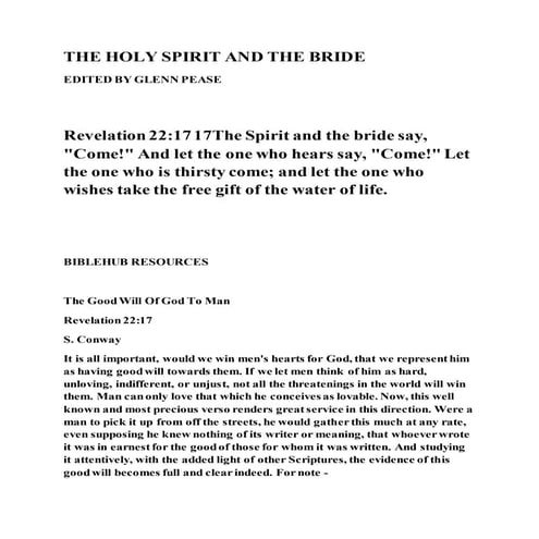 The holy spirit and the bride | DOCX