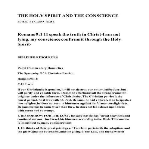 The holy spirit and the conscience | DOCX