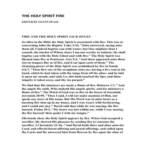 The holy spirit fire | RTF