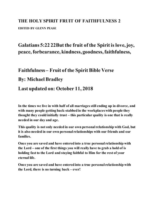 God's faithfulness | PPT