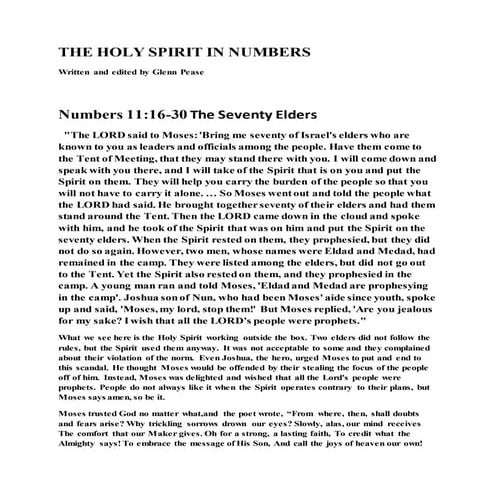 The holy spirit in numbers | PDF