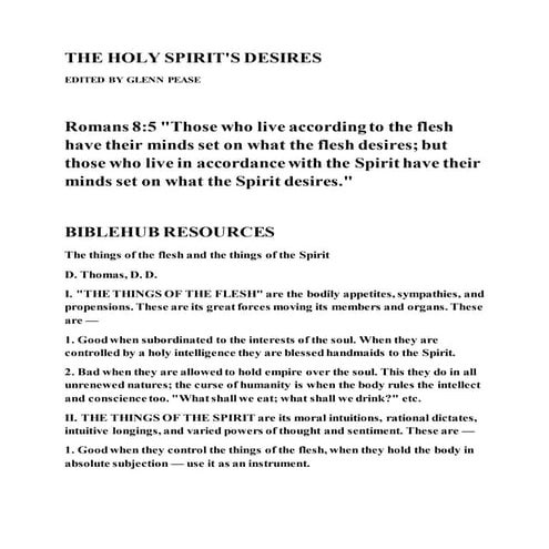 The holy spirit's desires | PDF