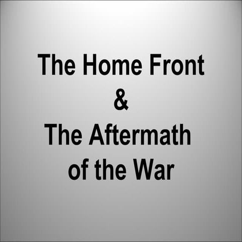 The home front | PPT
