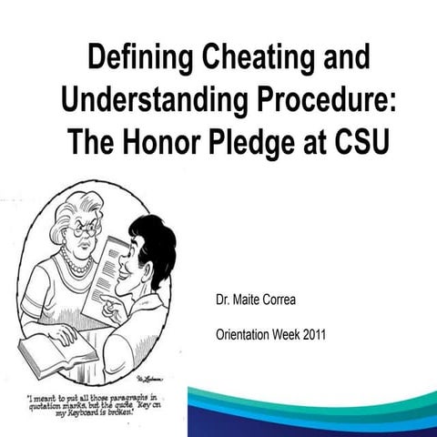 The honor code at CSU 2011 | PPTX